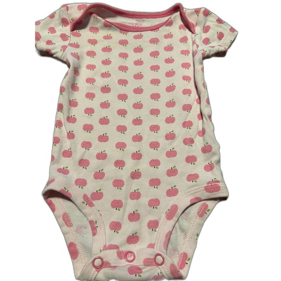 Carter's | One Pieces | Vintage Carters Baby Girl Pink Apple Onesie ...